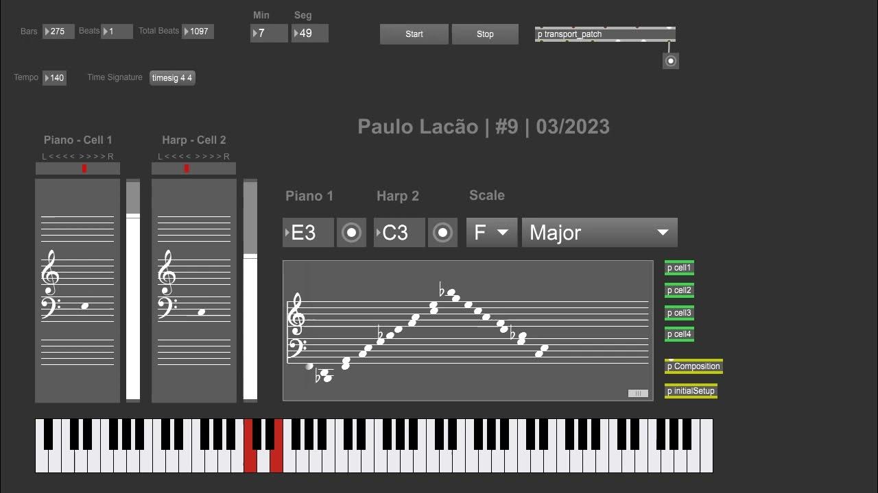 MAX/MSP | Generative Music | #9 | Piano and Harp Arpeggios - YouTube