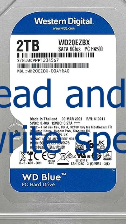 Western Digital 2TB WD Blue PC 7200 RPM WD20EZBX poweronsound and shut down sound - YouTube