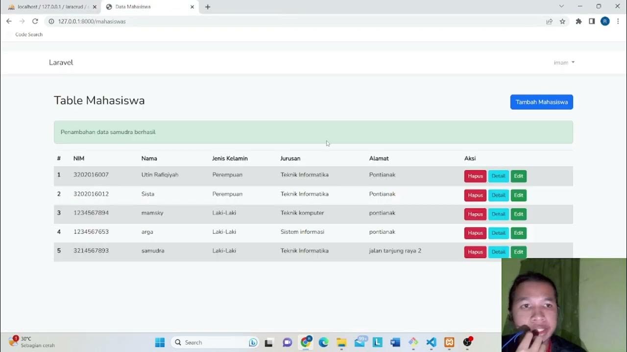 Projek Laravel (Tugas Pengganti UAS) - YouTube