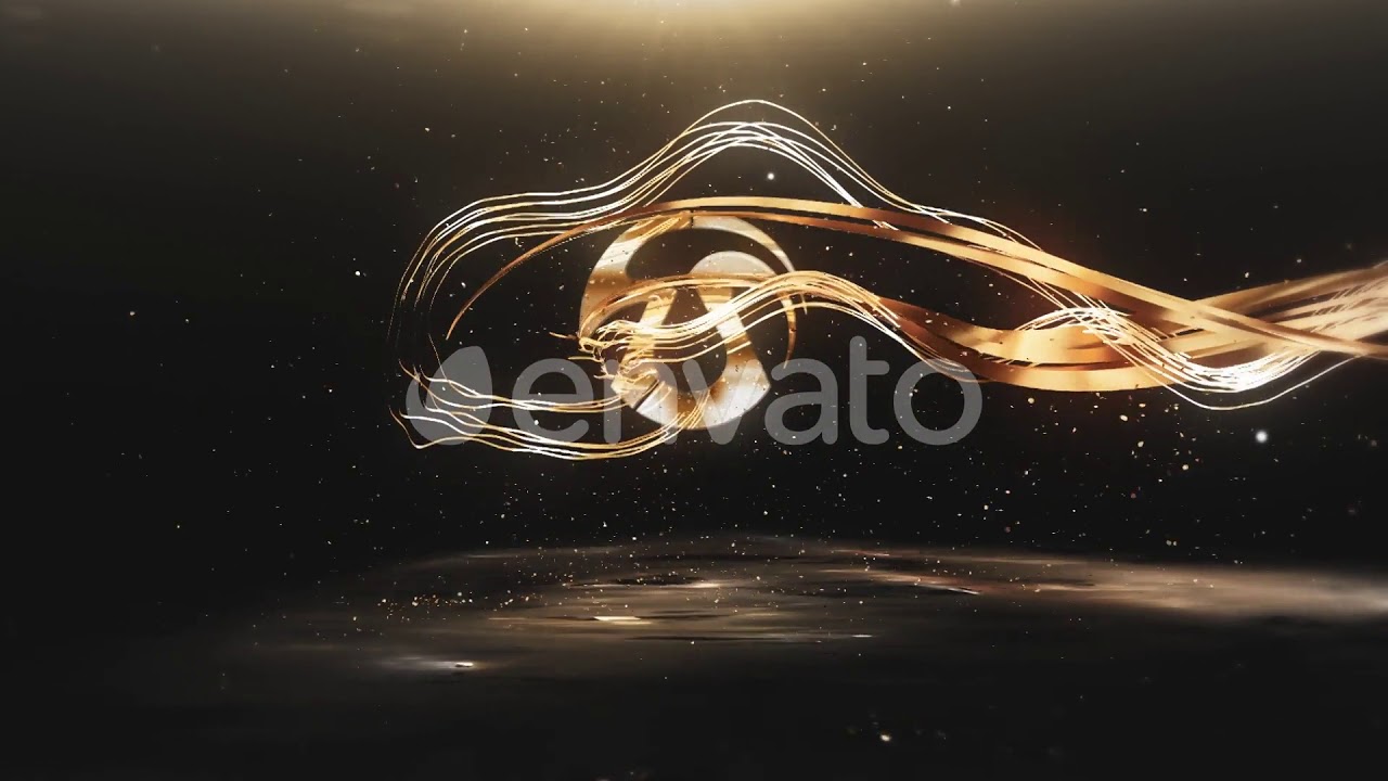 3D Golden Lines Logo 2 - YouTube