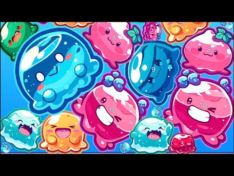 Jelly Merge drop ( watermelon game) gameplay satisfying mobile game #2 ...