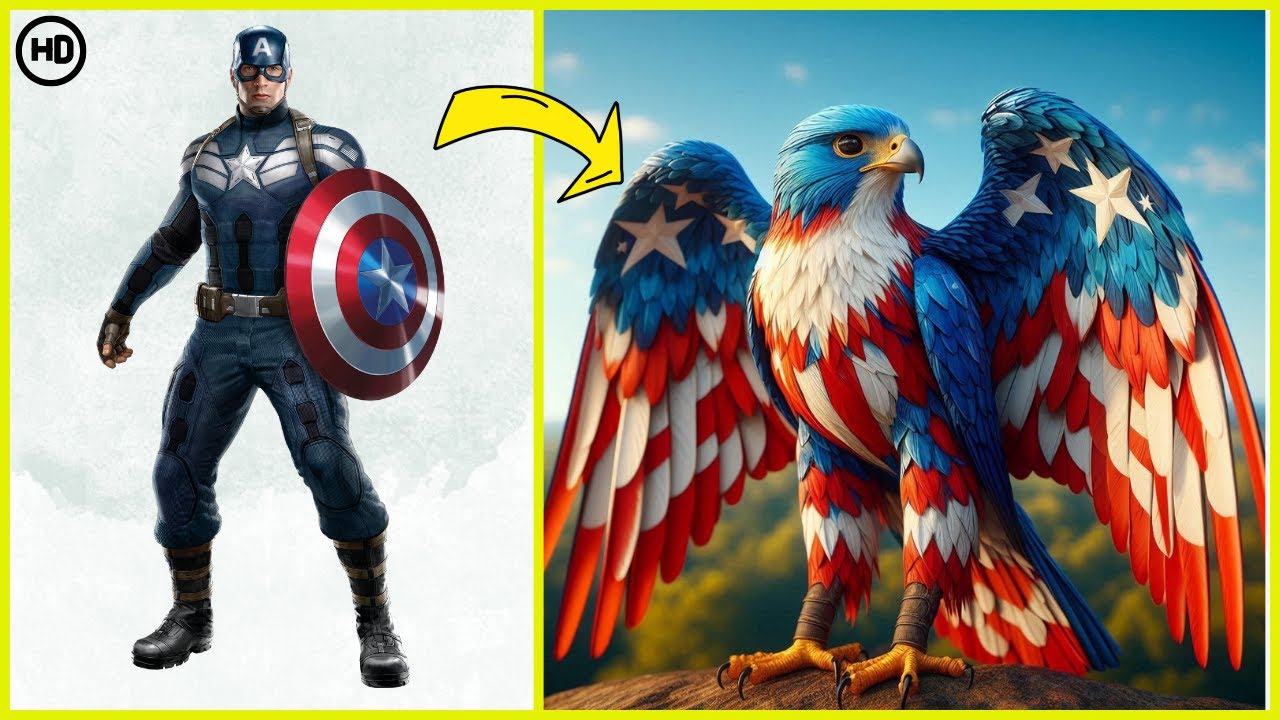 Epic Transformation: Marvel & DC Heroes Reimagined as Majestic Falcon ...