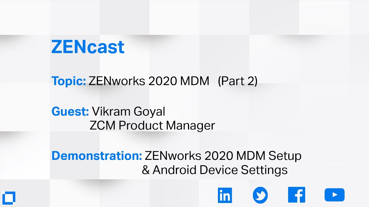 ZENcast Live! ZCM2020 MDM Part 2 - Come join the discussion. - YouTube