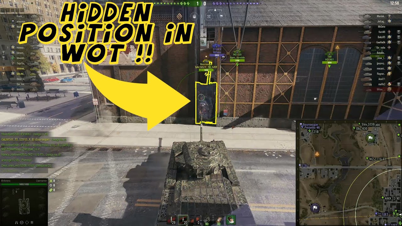 Hidden position in WoT !! | SECRET PLACE !!! WORLD OF TANKS XDDDD - YouTube