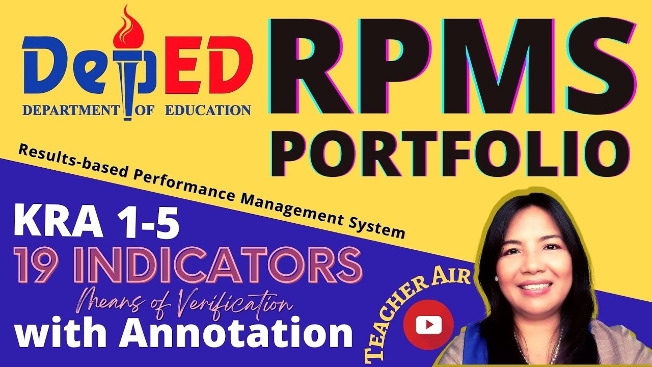 RPMS PORTFOLIO COMPLETE MOV WITH ANNOTATION | OBJECTIVE 1-19 IPCRF FOR ...