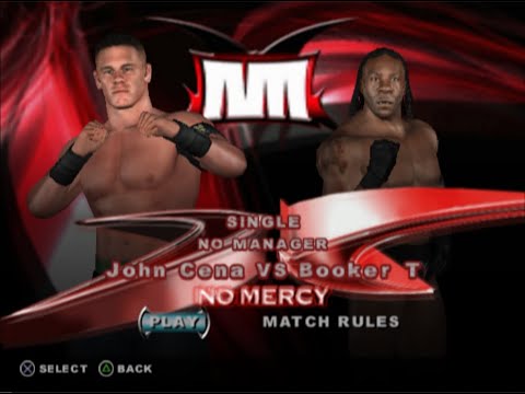 WWE - John Cena vs. Booker T (ALL COM) - No Mercy 2004 - YouTube