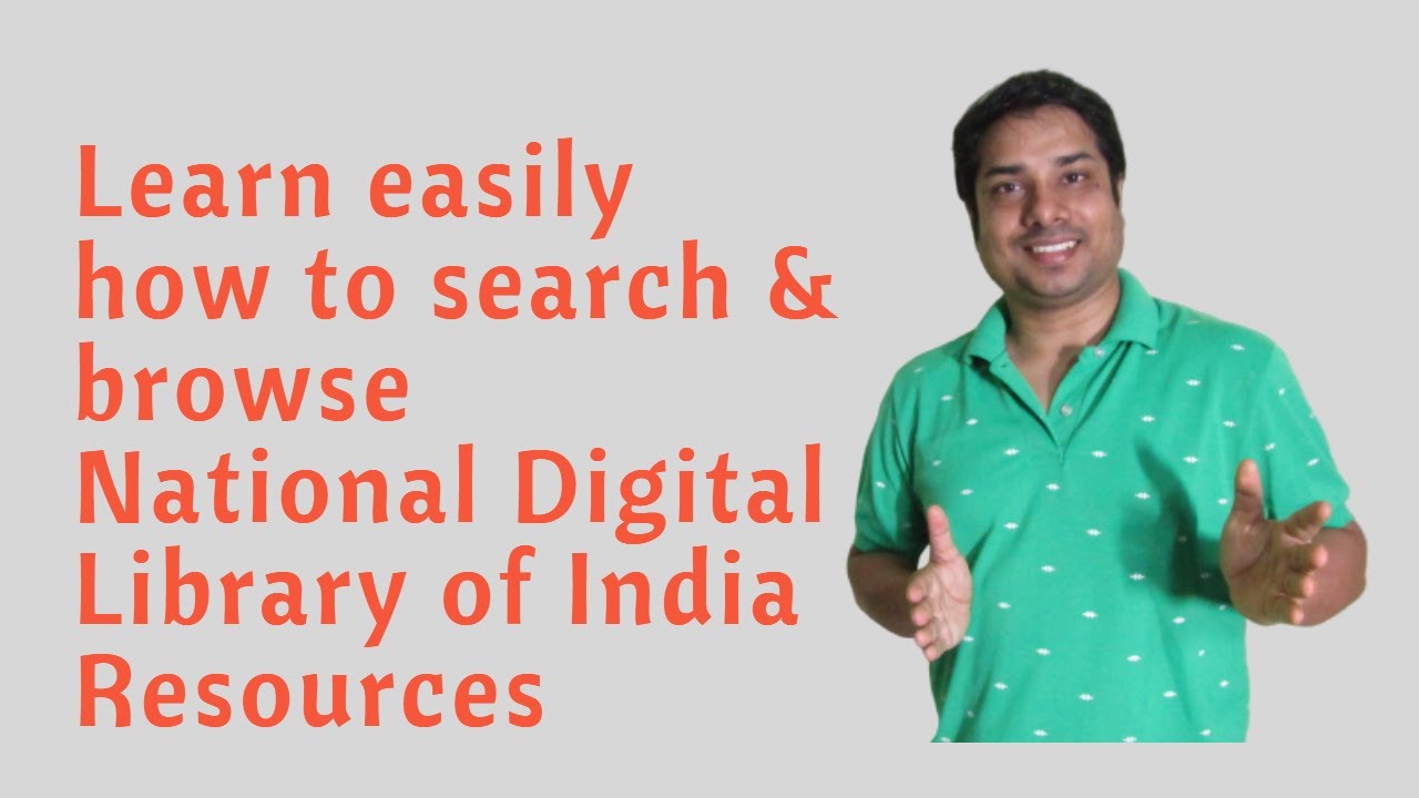 National Digital Library of India details : How to Use NDLI Portal ...