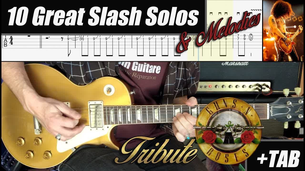 10 Great Slash Solos & Melodies + TAB - YouTube