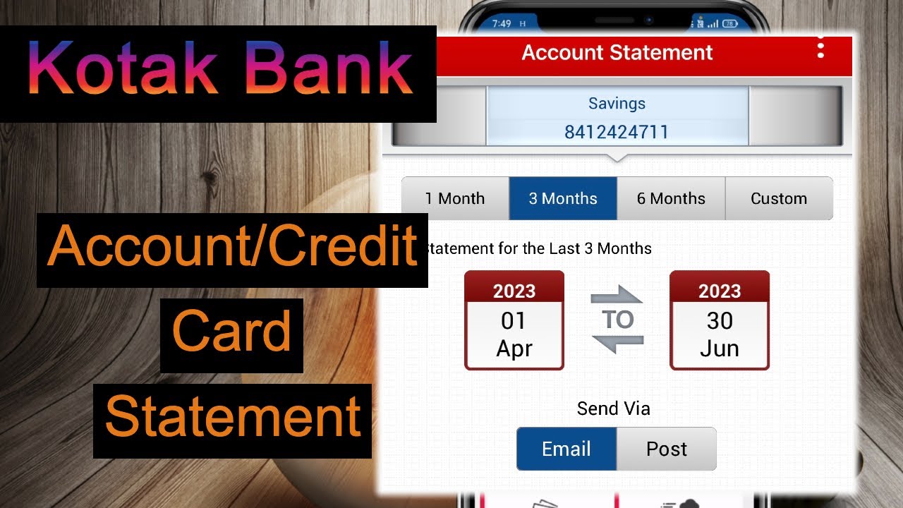 💥 Download Statement Using Kotak App | Account or Credit Card Statement ...