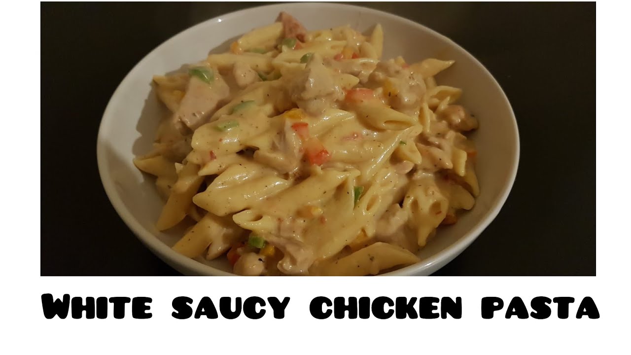 White saucy chicken pasta|creamy pasta| Quick and easy recipe|in my ...