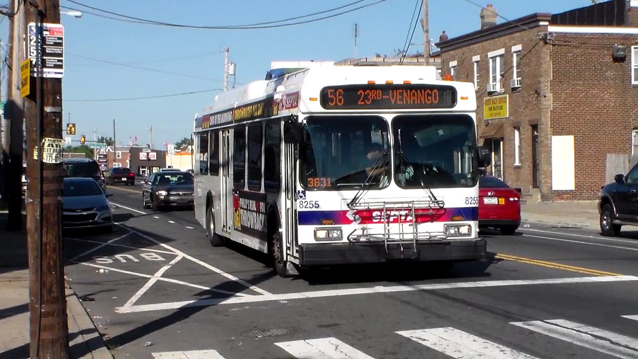 SEPTA BUS: HYBRID NEW FLYER DE41LF 8255 ON ROUTE: 56 - YouTube