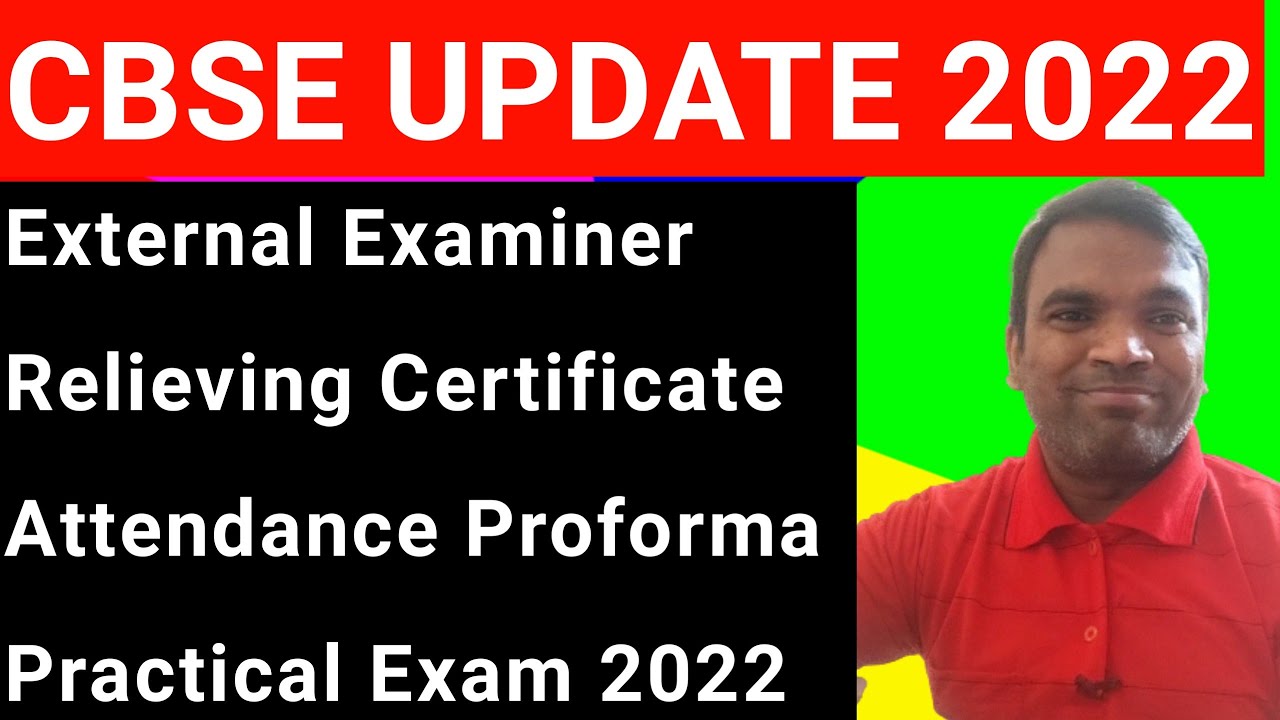 Relieving Certificate For External Examiner Term 2 CBSE Practical