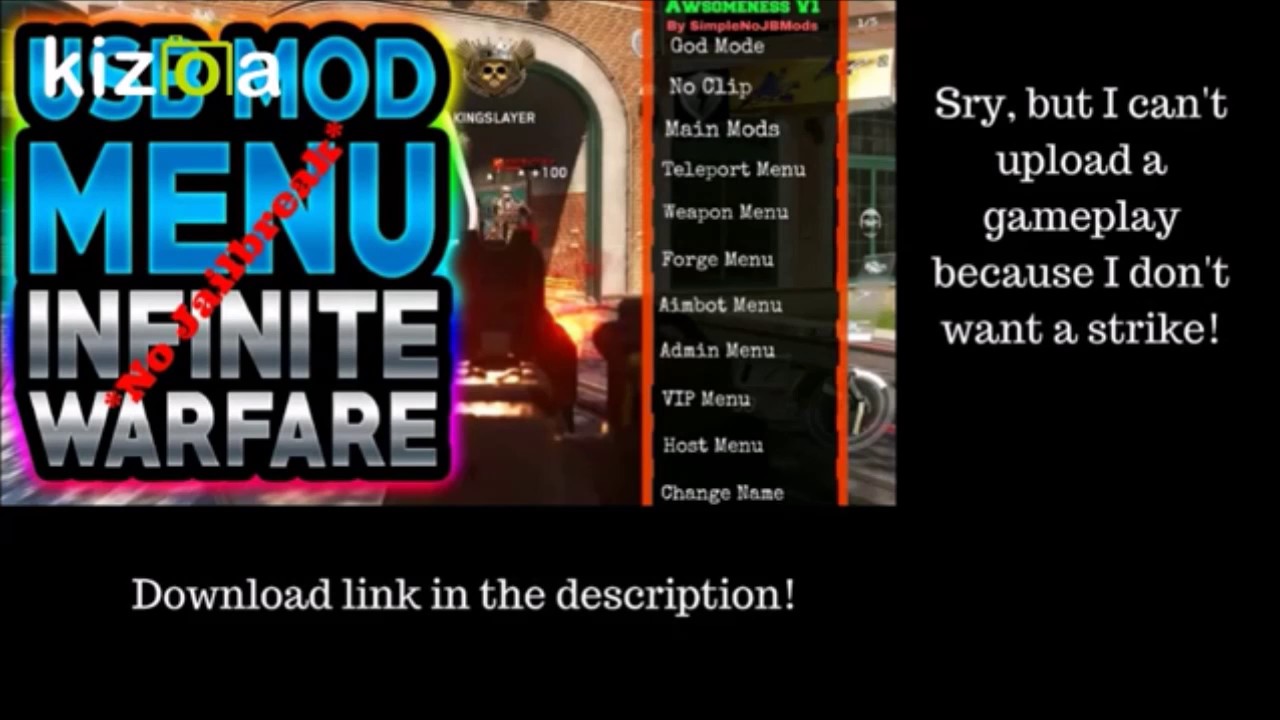 CoD: Infinite Warfare MOD MENU (PS4/XBOX ONE) *DOWNLOAD* - YouTube