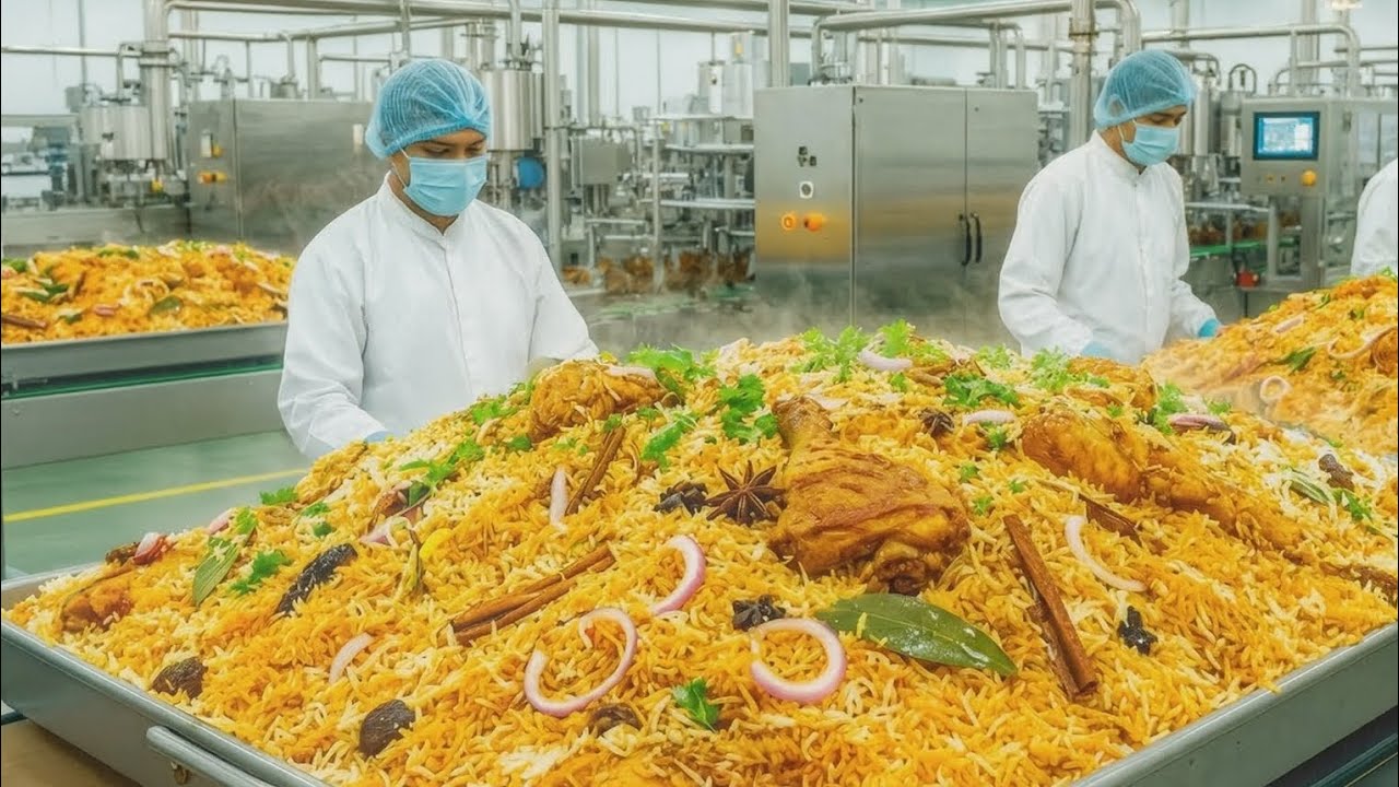 Inside the Biryani Plant 🍗🍚 How Chicken Biryani Is Made on an ...