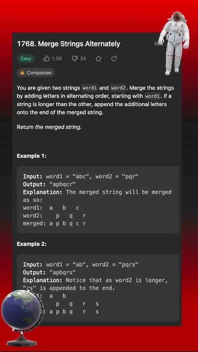 Leetcode 1768 Merge Strings Alternately Youtube