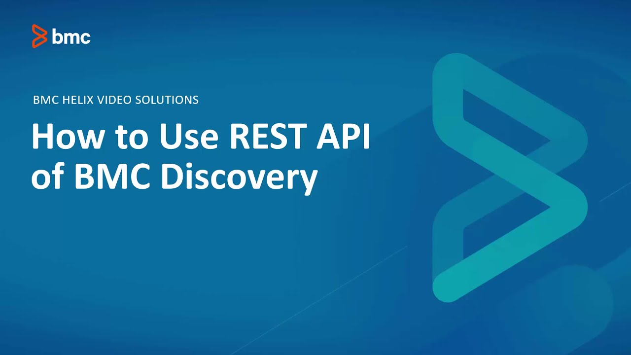 How to use REST API of BMC Discovery - YouTube