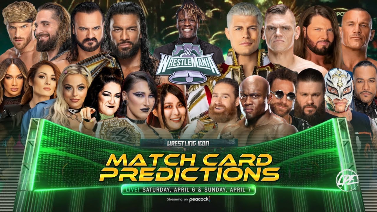 WWE WrestleMania 40 - Match Card Predictions - YouTube