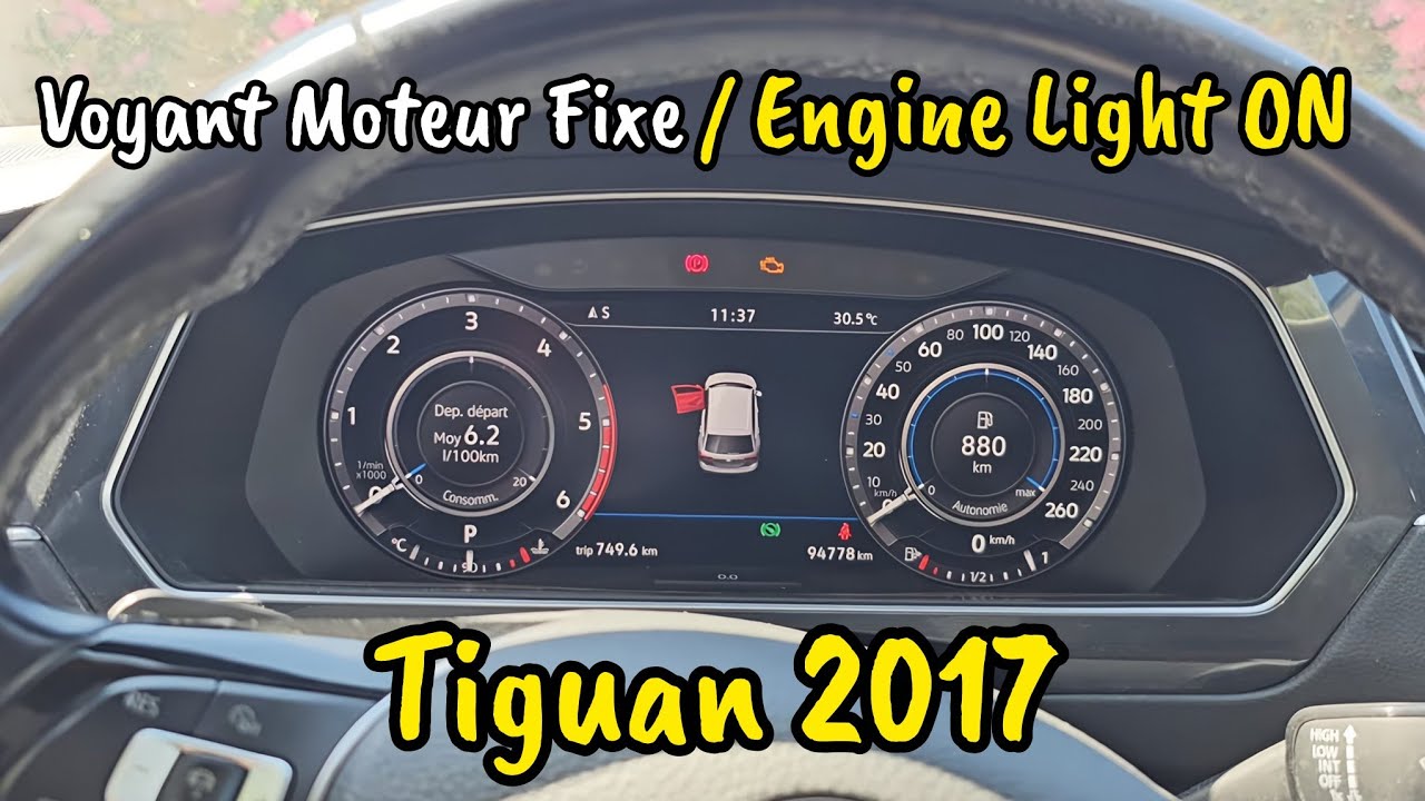 Diagnostic VW Tiguan 2017 – Voyant Moteur Fixe / Engine Light ON - YouTube