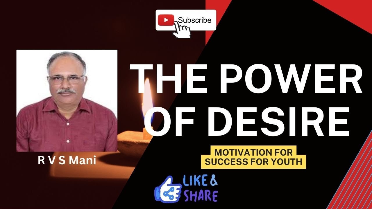 How to identify and build proper desires in a Vedic way? | R V S Mani ...