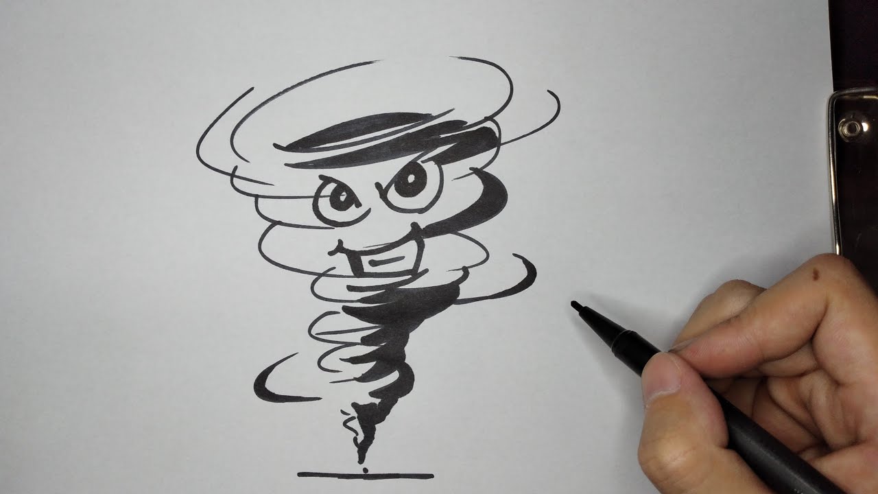 Cómo dibujar un huracán/How to draw a hurricane - YouTube