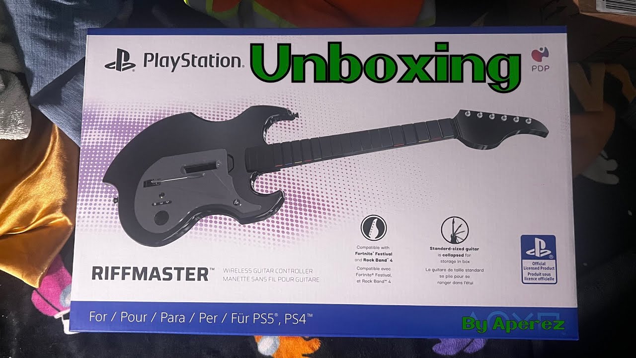 Riffmaster Guitar Controller by PDP for PlayStation 4 & 5 Unboxing ...