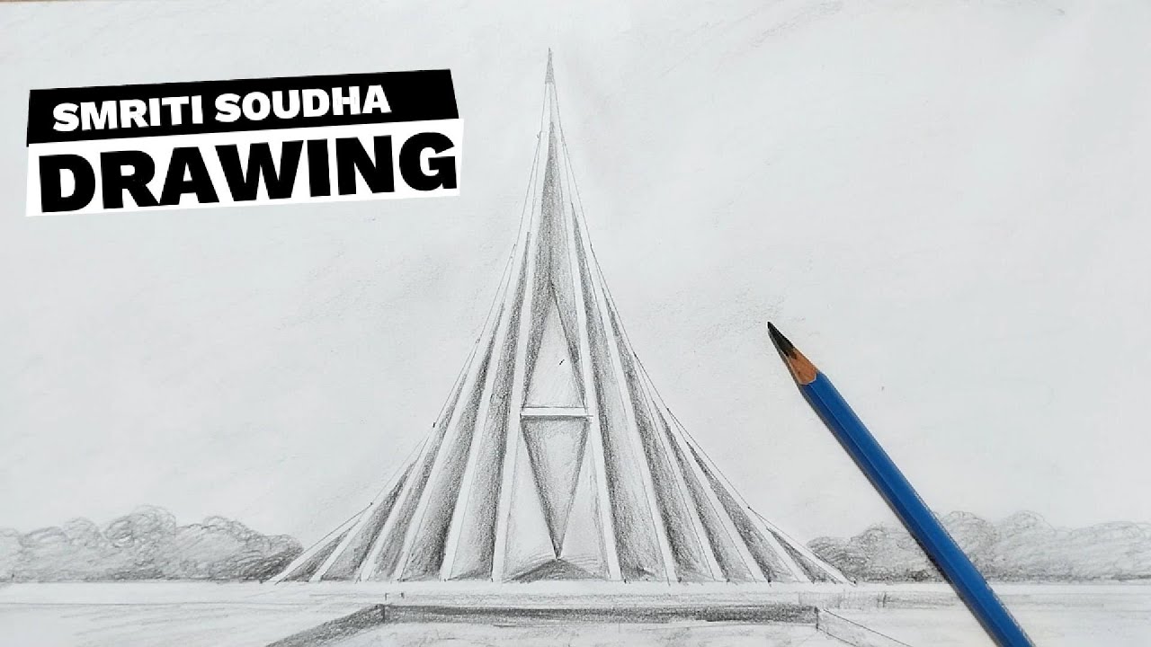 National monument drawing | Smriti soudha art | pencil sketch | How to ...