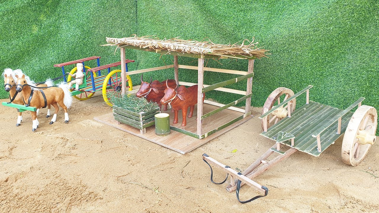 Making Cow House From Bamboo - DIY Woodworking Projects - YouTube