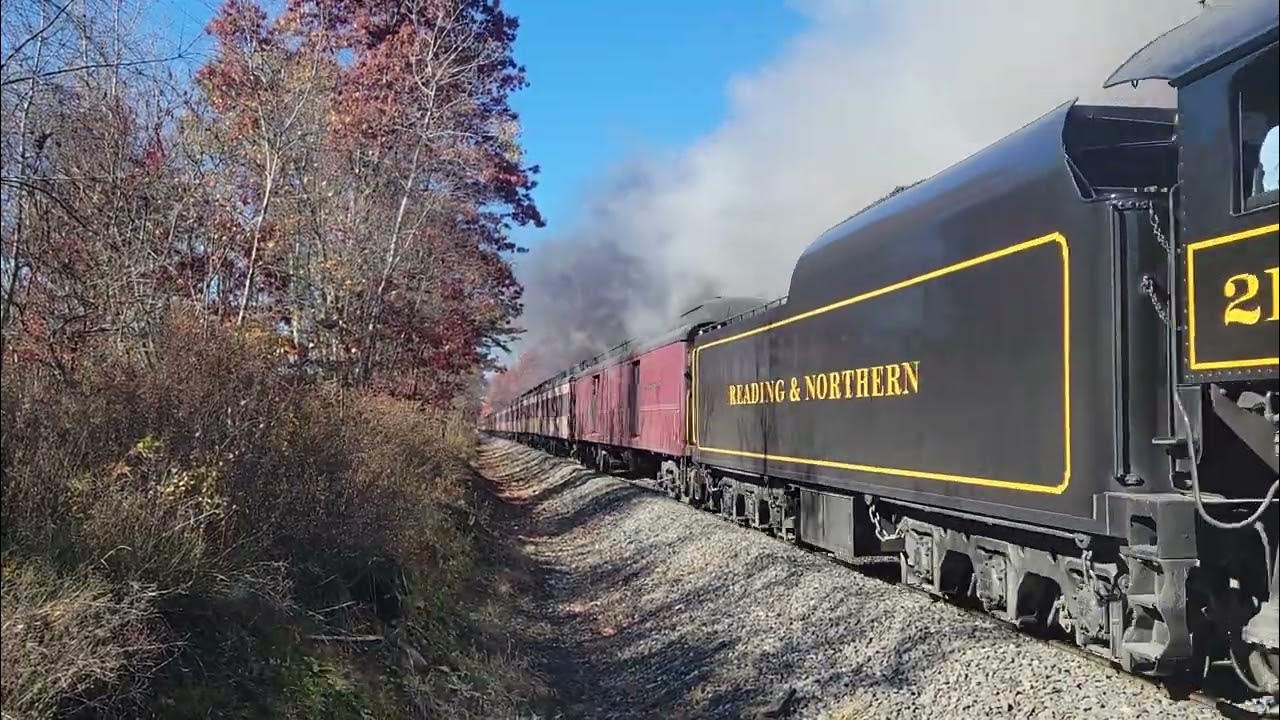 Reading and Northern 2102 blowing its Hooter whistle as it approaches ...