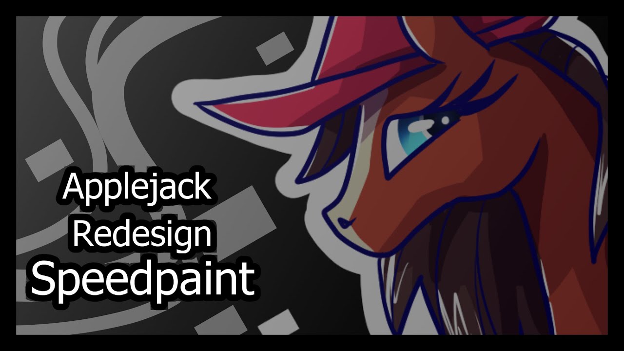 Applejack redesign - Speedpaint - YouTube