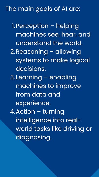 The 4 Main Goals of Artificial Intelligence! #ai # ...