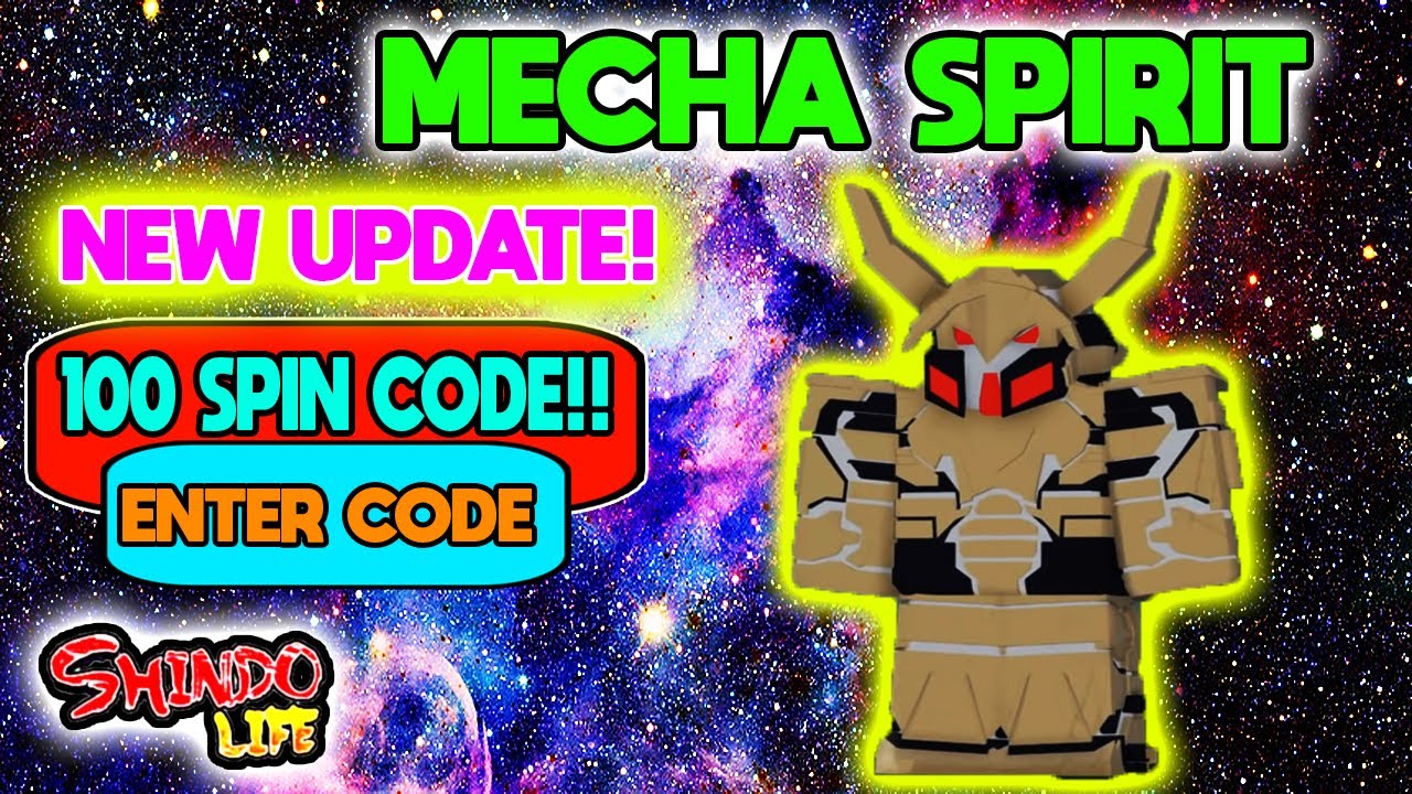 (100 SPINS!) MECHA SPIRIT UPDATE!!! SHINDO LIFE CODES!!! | FREE UPDATE ...