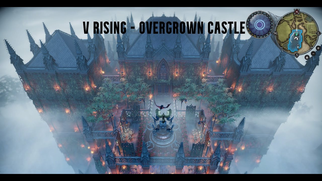 VRising - Castle Design Idea: Overgrown Wooden Castle - YouTube