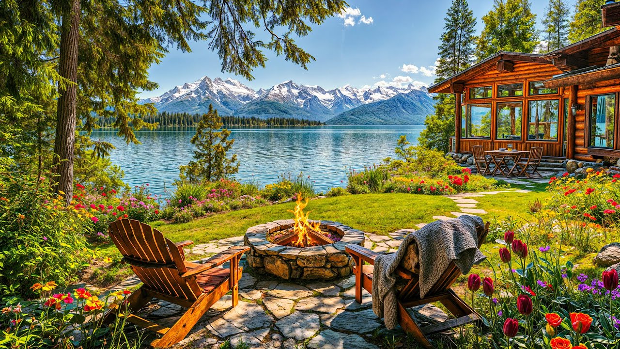 Perfect Spring Day Retreat by the Lake: Cozy Fire Pit and Soothing ...