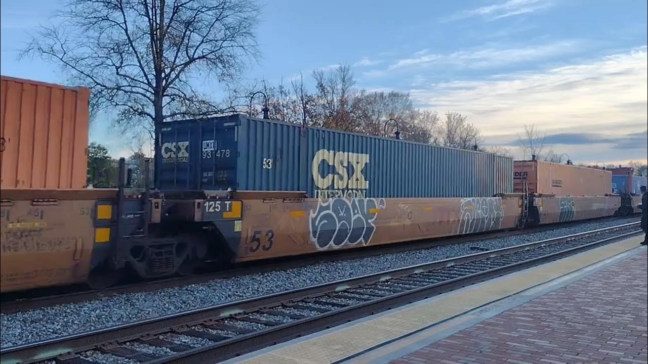 CSX 3278: & AMTRAK 135: in Ashland Virginia Amtrak station CSX southbound Amtrak Northbound 11 ...