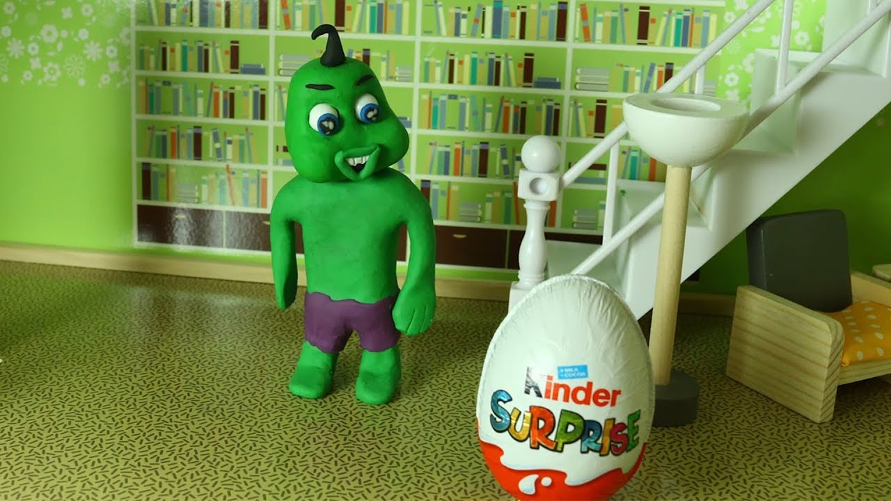 Green Baby - Episode 12 - Opening Old Surprise Egg - Stop Motion ...