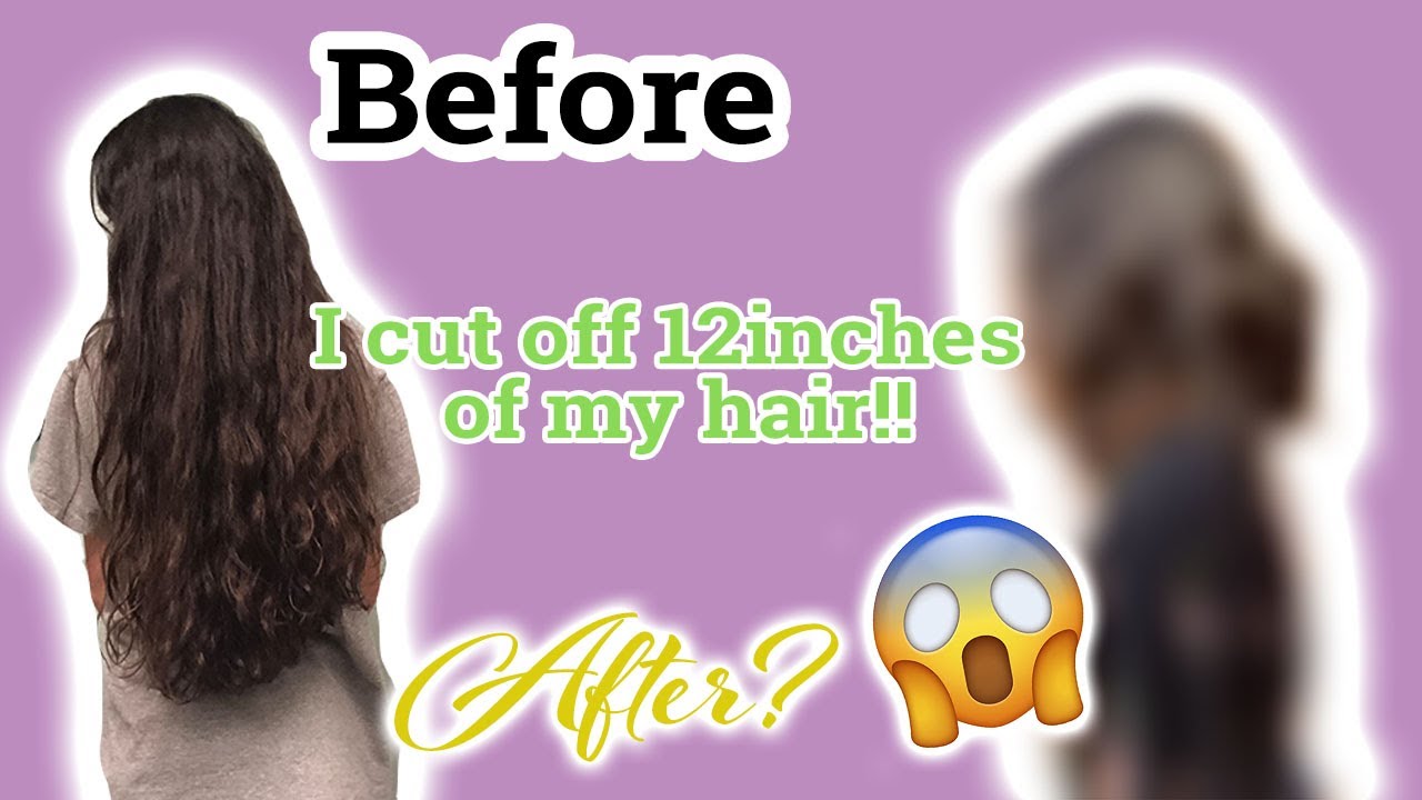 I cut off 12 inches of my hair!!! - 2020 Hair Transformation - YouTube