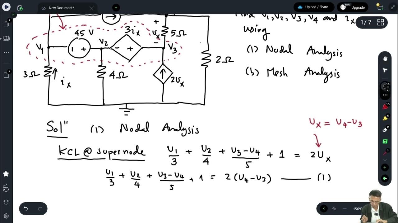 Nodal & Mesh Analysis example - YouTube