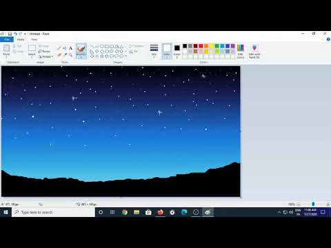 Simple Night Scenery in MS Paint - YouTube
