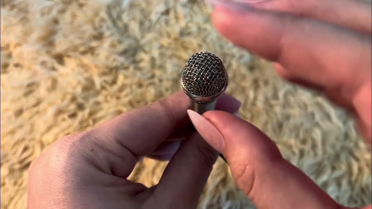 ASMR tapping and scratching mini mic 🎤 | lo-fi 💗 - YouTube