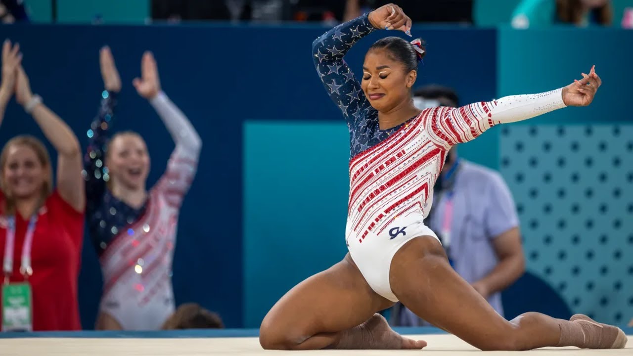 Jordan Chiles Gets Emotional After Floor Routine Helps USA at Paris ...