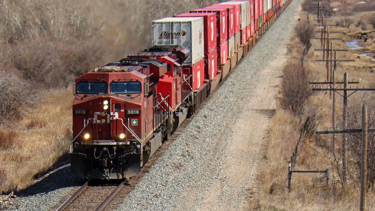 CP 8818 West - CPKC 119 (IMS and Mix) - CP Swift Current Sub - Mortlach, Saskatchewan - YouTube
