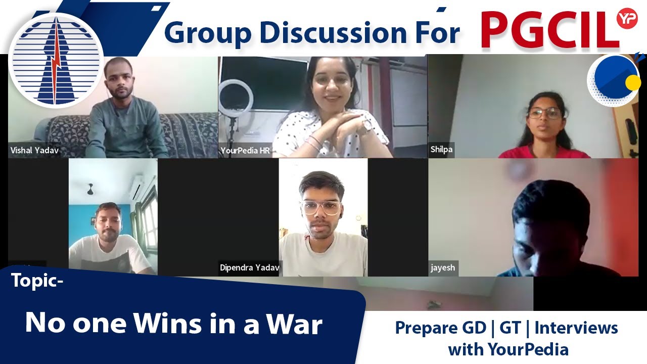 GD No one Wins in a War | PGCIL | Start GD Guidance & Preparation with ...