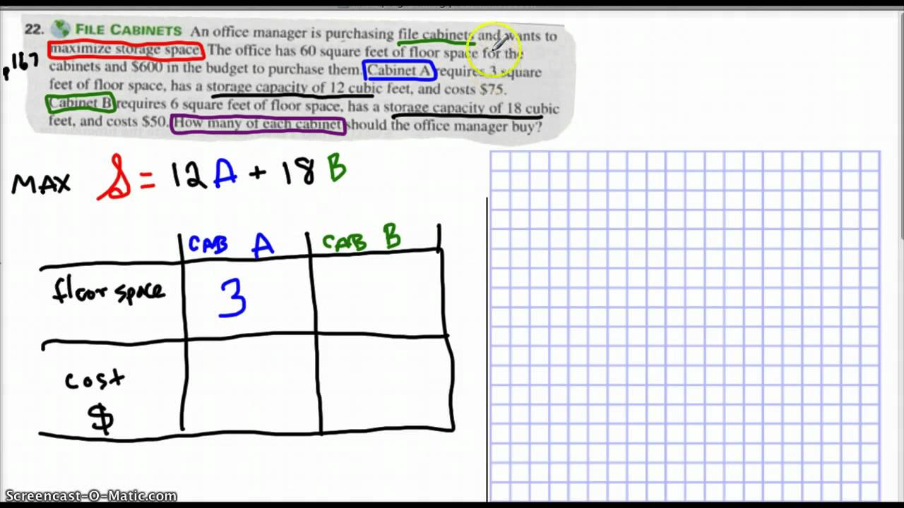 Linear Programmng Word Problem - YouTube