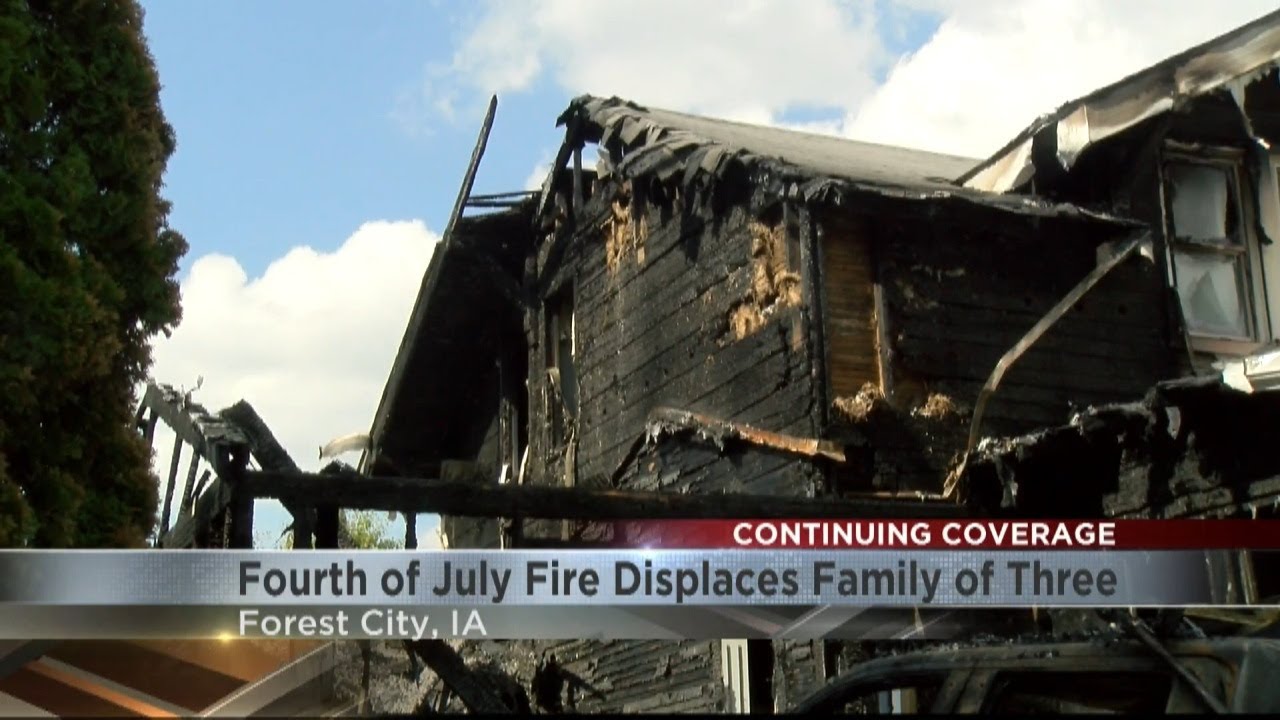 Fourth of July Fire Displaces Family of Three - YouTube
