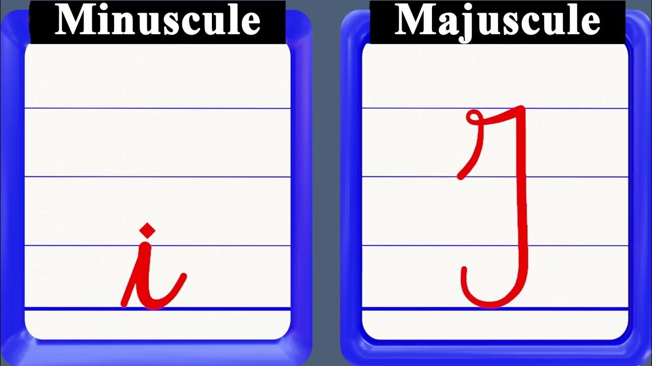 écriture de l'alphabet français: i majuscule et minuscule en cursive ...