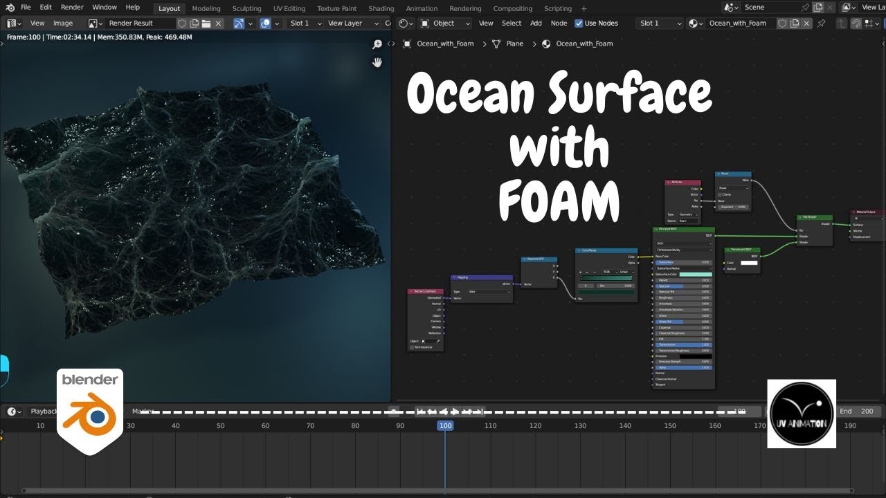 Create Ocean Surface with Foam in Blender - YouTube