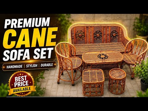 Premium Cane Sofa Chair & Table Set |Home Cafe Hotel & Outdoor Furniture | Wholesale Price .