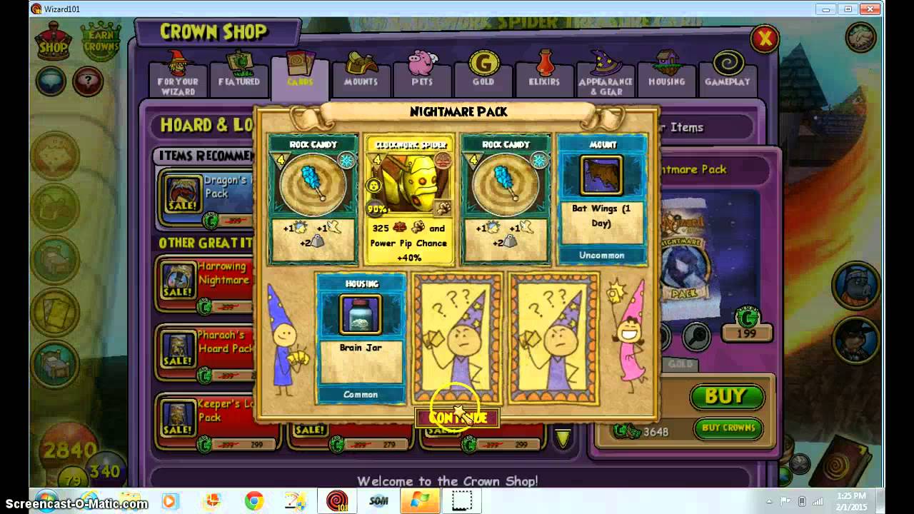 wizard101 dragon hoard pack and night mare open - YouTube