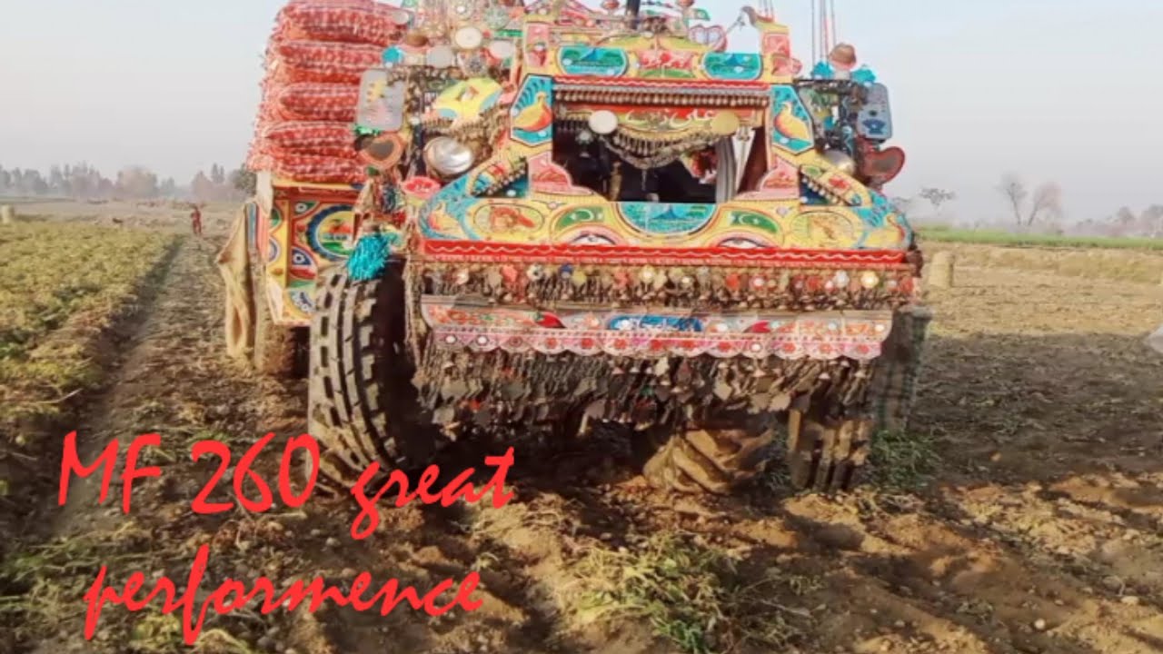 Mf 260 tractor best performence on fully loaded trali.. All Punjab ...