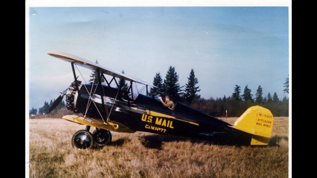 1929 Pitcairn PA-7 Mailwing - First Flight After Restoration - YouTube